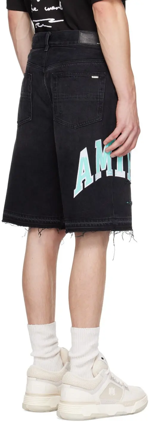 Amiri Logo Repair Vintage Denim Shorts