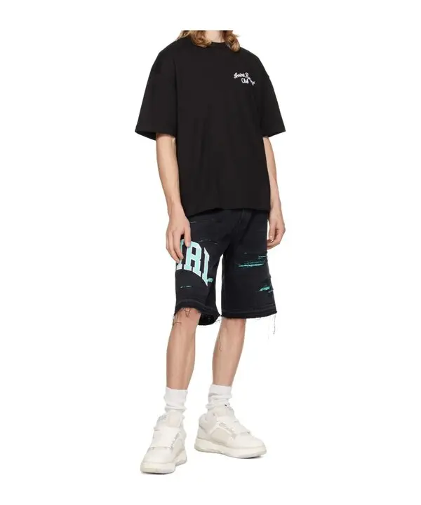 Amiri Logo Repair Vintage Denim Shorts