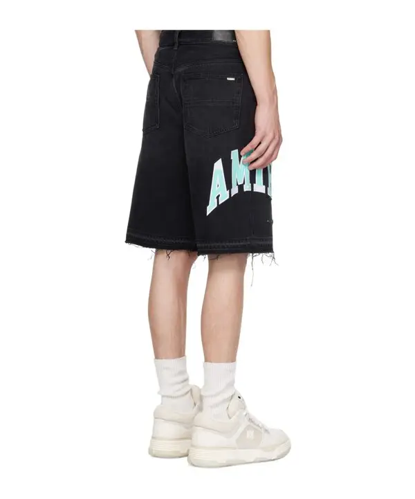 Amiri Logo Repair Vintage Denim Shorts