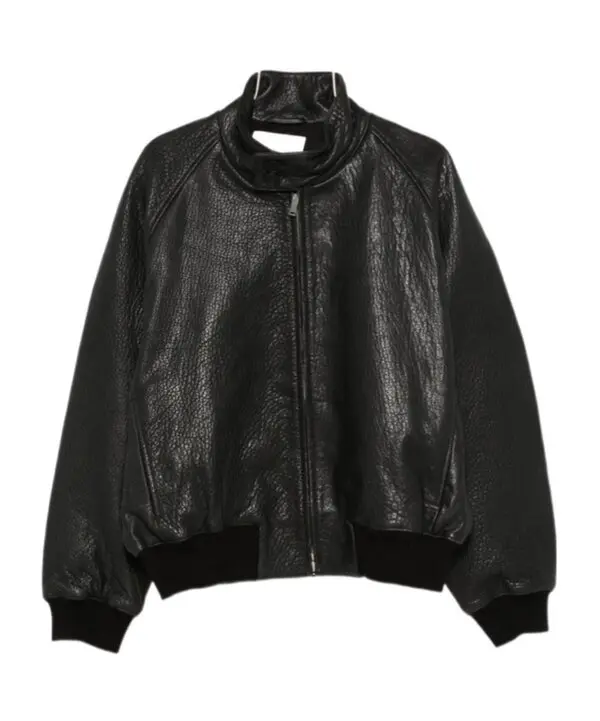 Studio Nicholson Leather Bomber Jacket