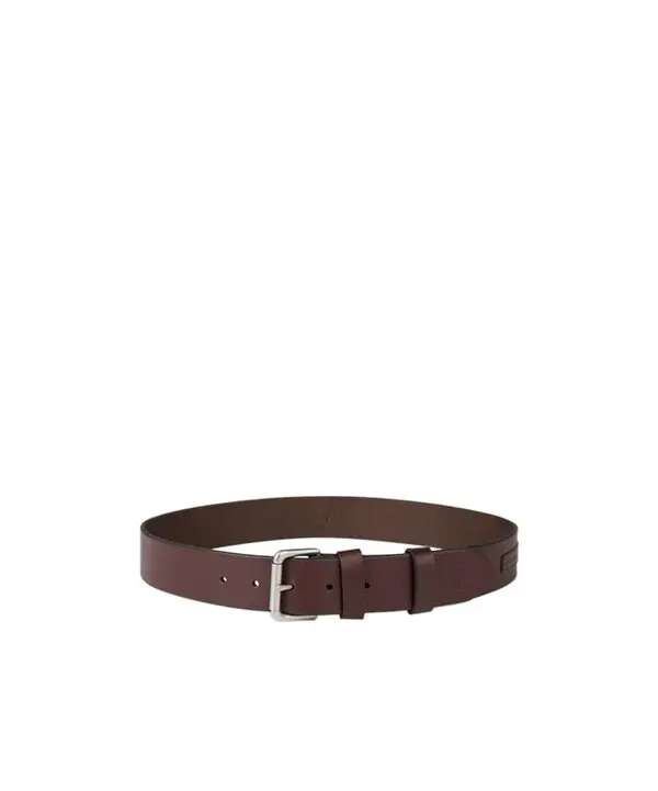 Polo Ralph Lauren Logo Patch Leather Belt - Red