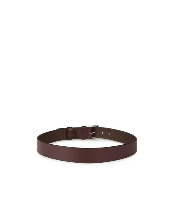 Polo Ralph Lauren Logo Patch Leather Belt - Red