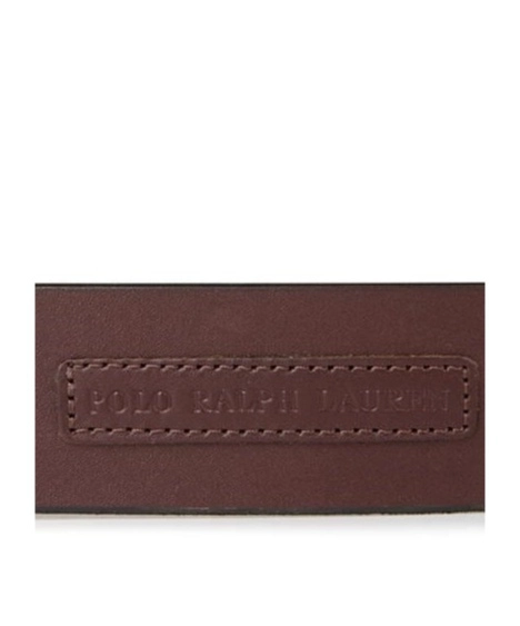 Polo Ralph Lauren Logo Patch Leather Belt - Red