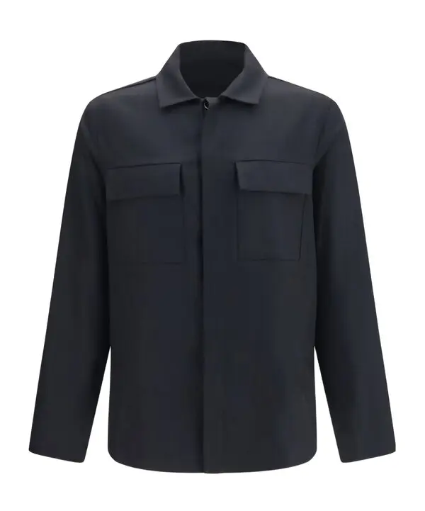 NINE:INTHE:MORNING Freud Wool Shirt Jacket - Black