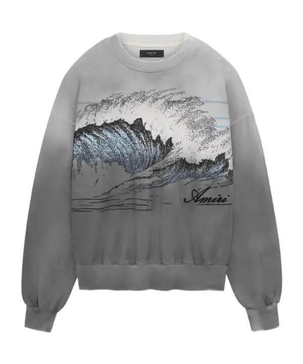 Amiri Wave-print Oversized Sweatshirt
