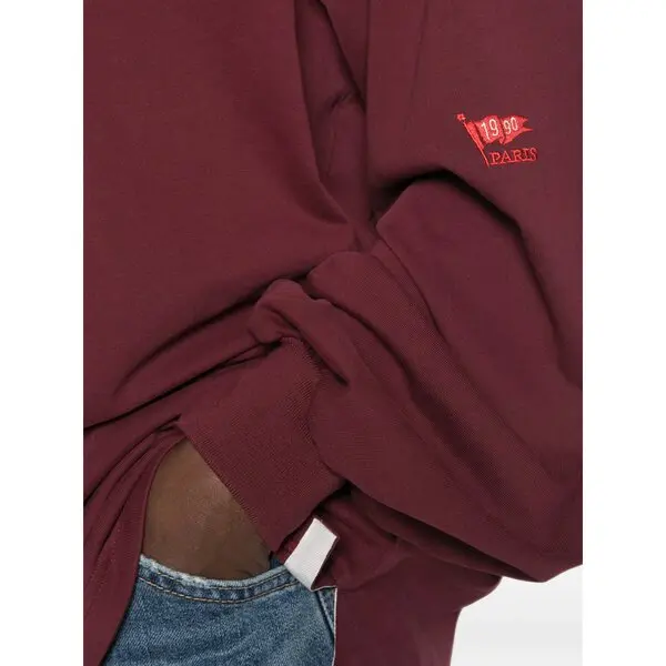 SYSTEM Embroidered-logo Polo Sweater