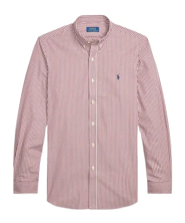 Polo Ralph Lauren All Fit Striped Stretch Poplin Shirt - Pink