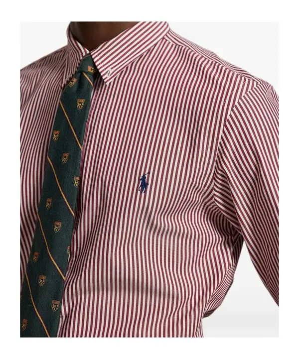 Polo Ralph Lauren All Fit Striped Stretch Poplin Shirt - Pink