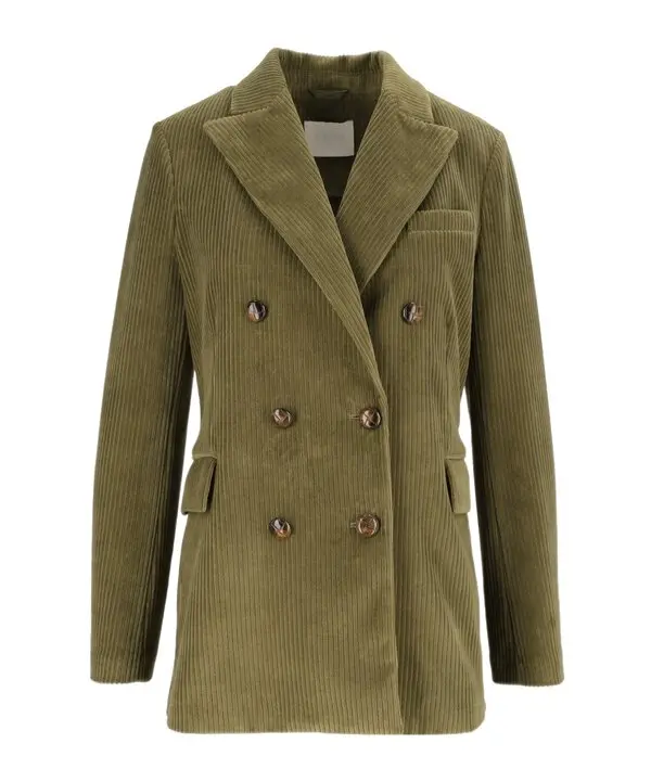 CIRCOLO 1901 Double-breasted Corduroy Blazer - No
