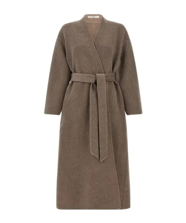 Co Long-sleeved Belted Coat