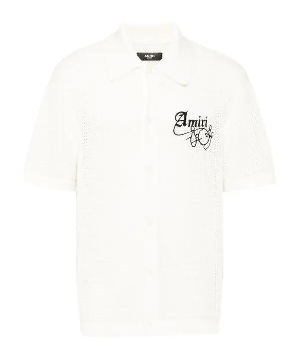 Amiri Open-knit Shirt - Alabaster