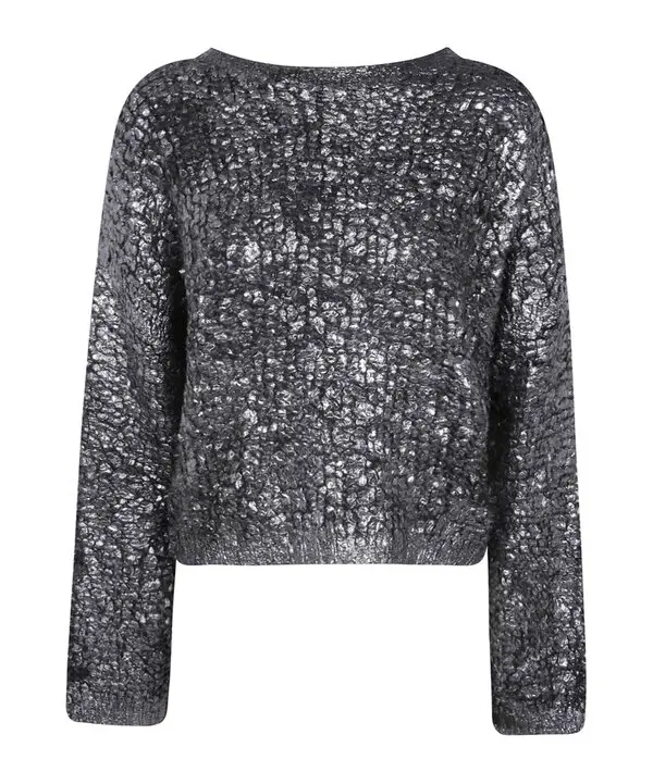 Avant Toi Crew Neck Plush Knit Pullover