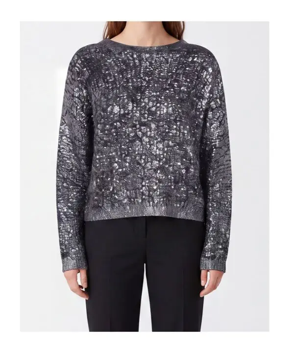 Avant Toi Crew Neck Plush Knit Pullover