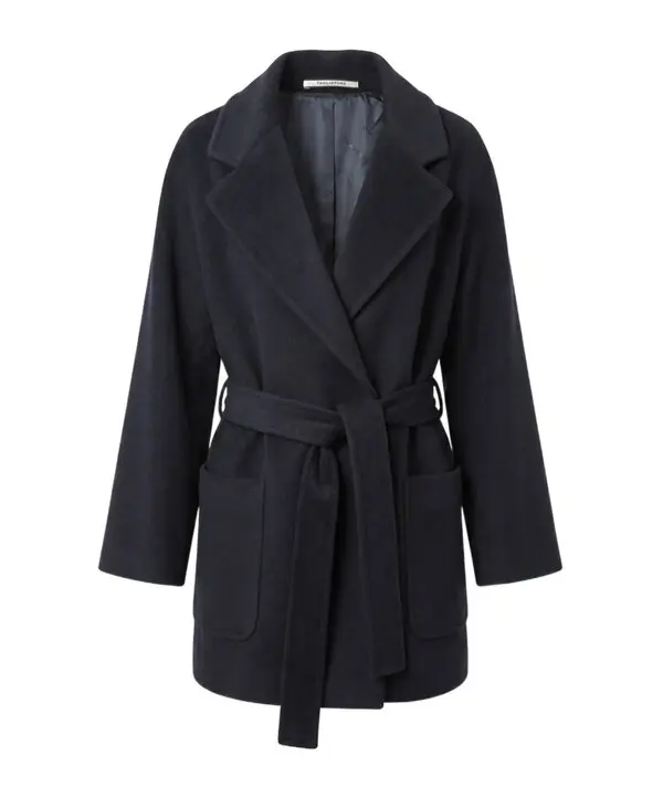 Tagliatore V-neck Belted Coat