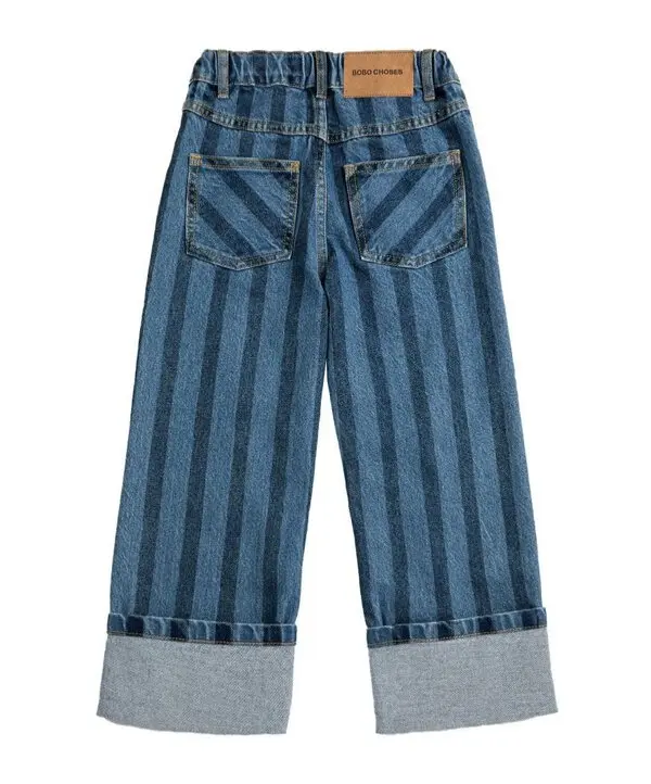 BOBO CHOSES Pickles Striped Wide-leg Jeans