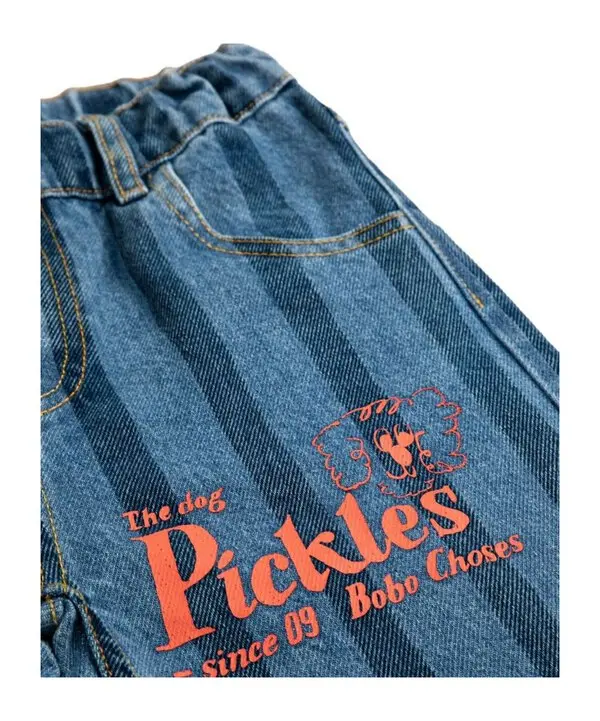 BOBO CHOSES Pickles Striped Wide-leg Jeans