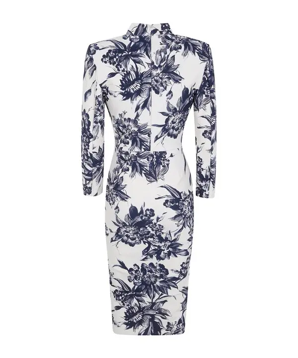 Chiara Boni La Petite Robe Floral Print Long Sleeve Midi Dress