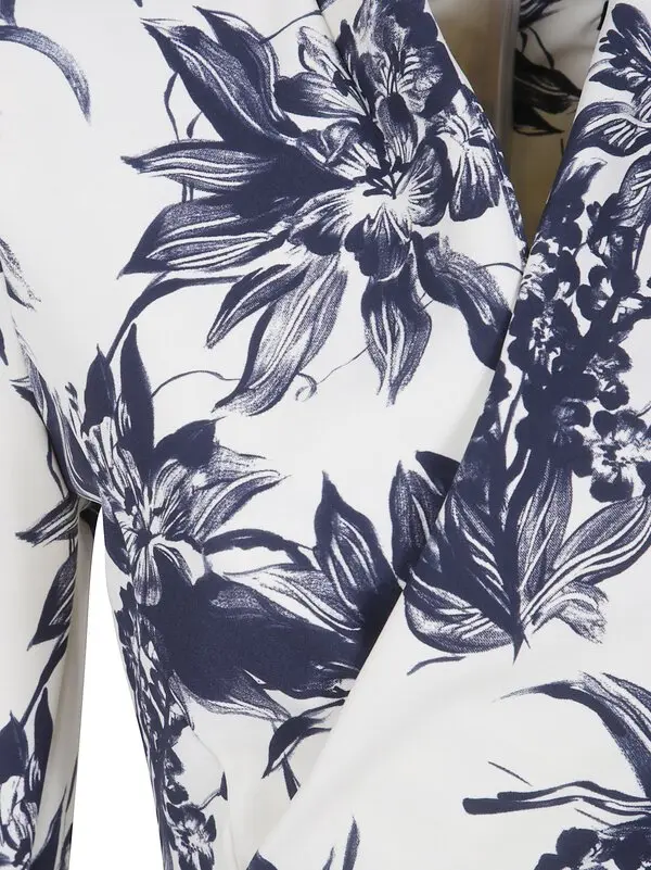 Chiara Boni La Petite Robe Floral Print Long Sleeve Midi Dress
