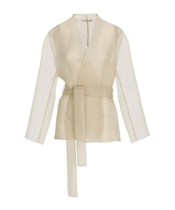 Antonelli Firenze Elia Sheer Belted Blazer