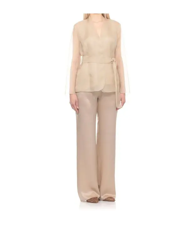 Antonelli Firenze Elia Sheer Belted Blazer