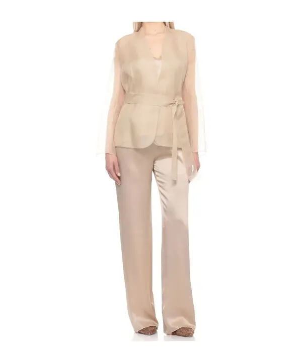 Antonelli Firenze Elia Sheer Belted Blazer