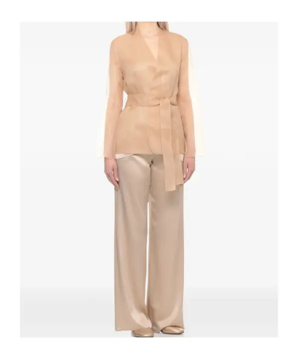 Antonelli Firenze Elia Belted Sheer Blazer
