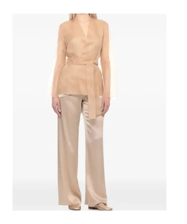 Antonelli Firenze Elia Belted Sheer Blazer