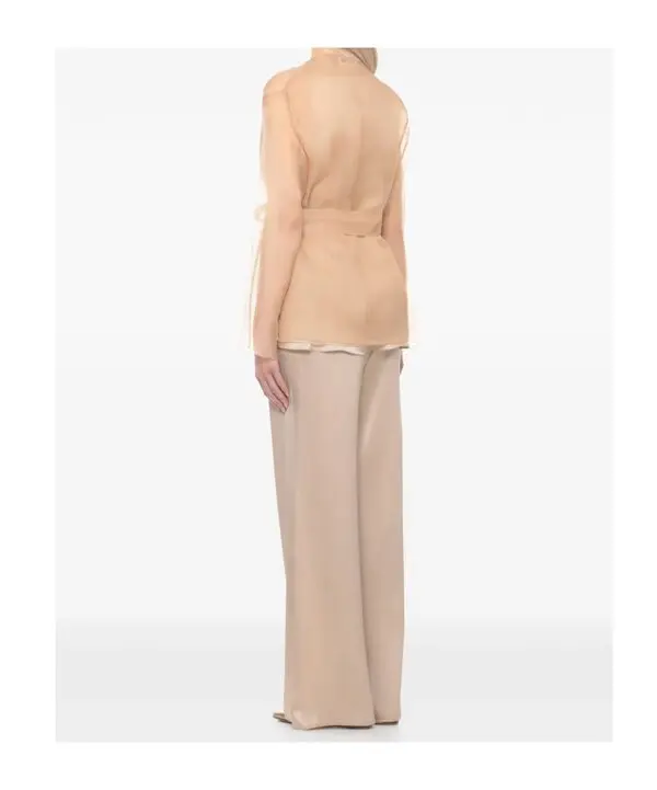 Antonelli Firenze Elia Belted Sheer Blazer