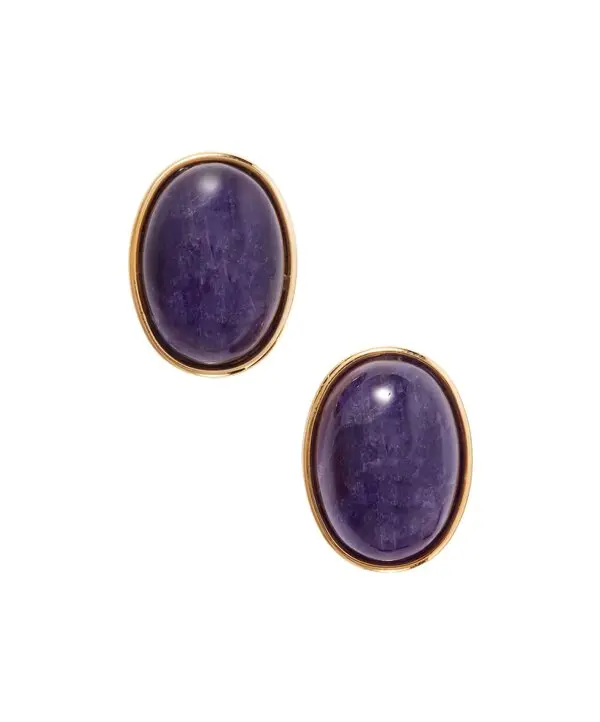 JENNIFER BEHR Gold-tone Brass Amethyst Earrings - Multicolor
