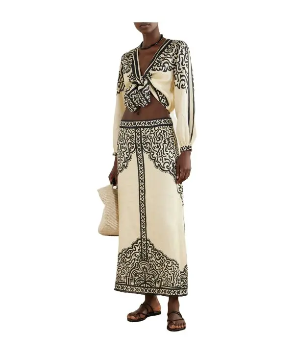 Johanna Ortiz Breathable Midi Skirt