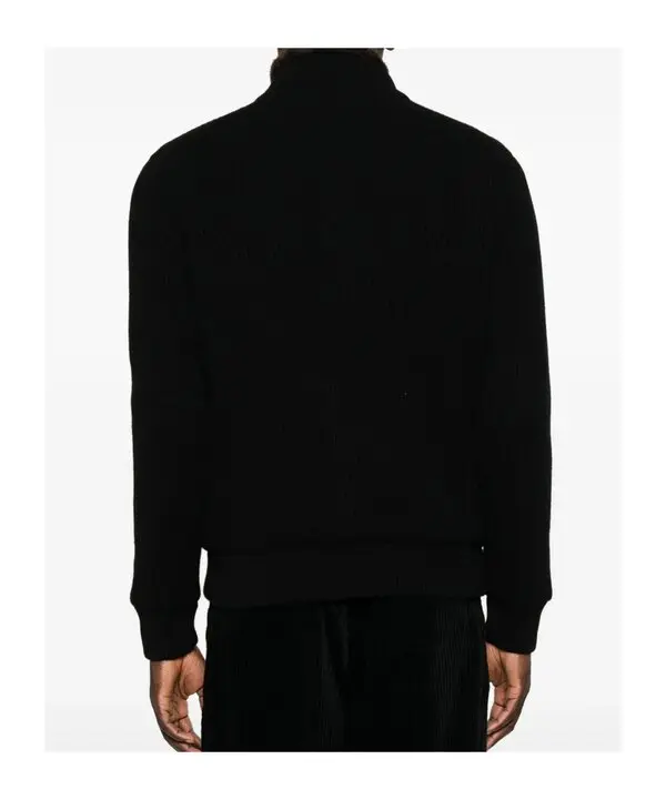 BARBA NAPOLI Ribbed-knit Faux-fur-trim Jacket