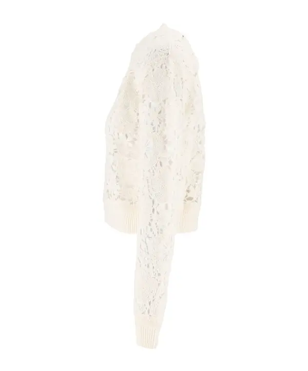 Ermanno Scervino Floral-lace Wool Sweater