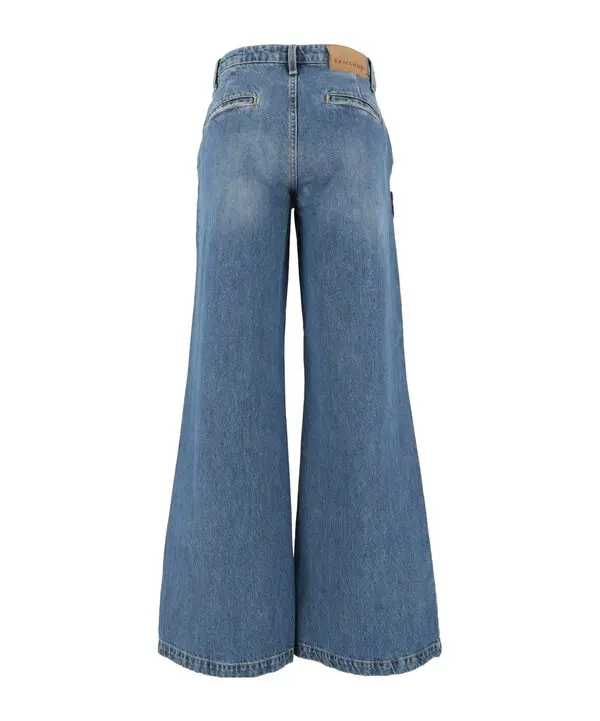 Ermanno Scervino Floral-patchwork Wide-leg Jeans