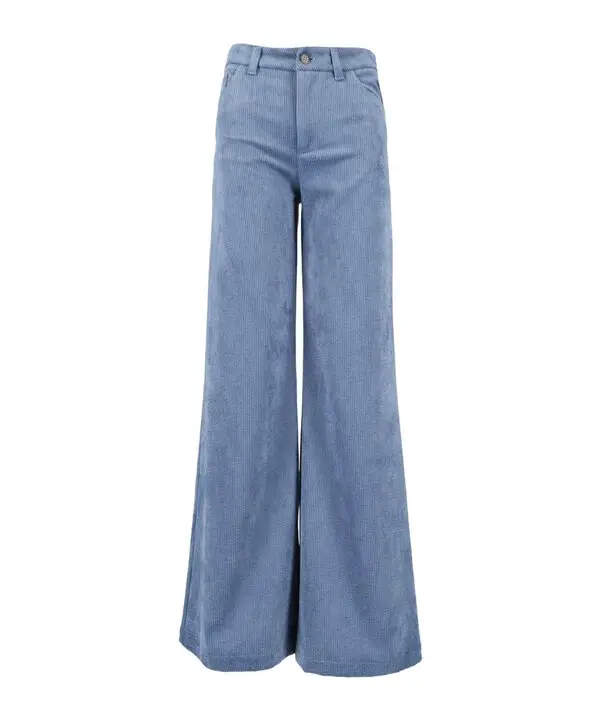 Ermanno Scervino Corduroy-effect Wide-leg Trousers