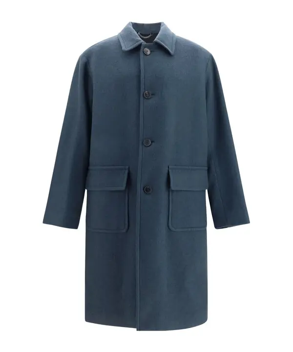 Dries Van Noten Long-sleeved Coat - Blue