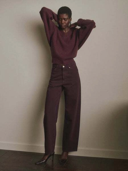 DL1961 Kaylen Loose Straight High Rise " Jeans - Malbec