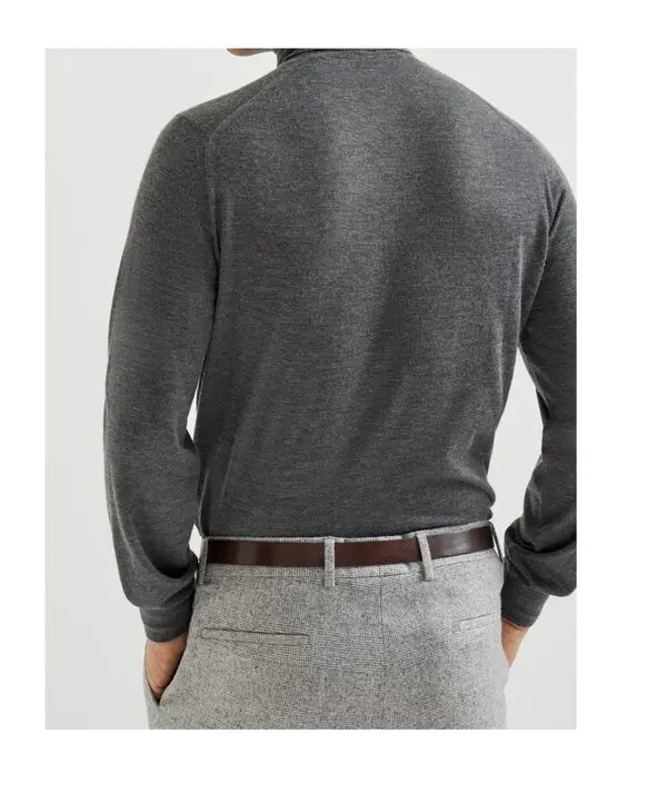 Brunello Cucinelli Roll-neck Long Sleeved Top - Black