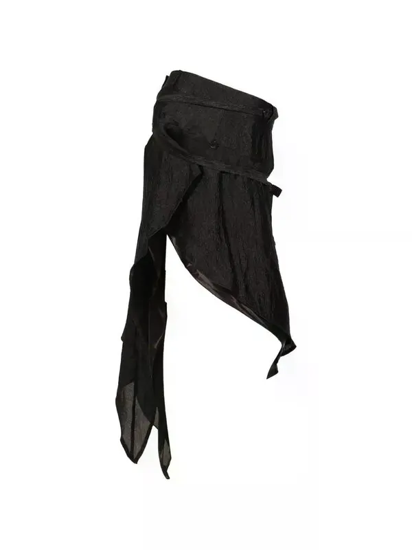 BOHEMSEO Draped Asymmetric Mini Dress