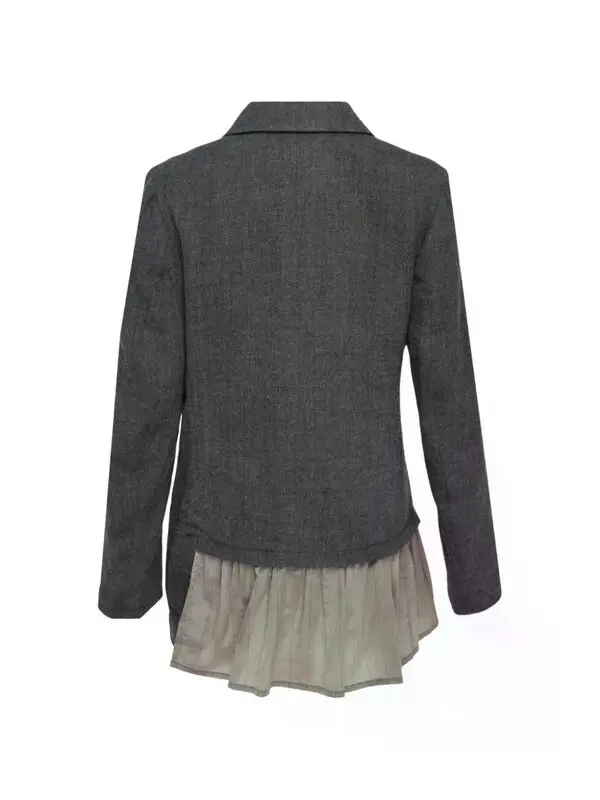 Y’s Ruffled-trim Asymmetric Blazer