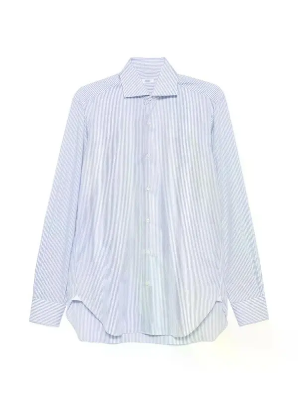 BARBA NAPOLI Vertical-stripe Long-sleeve Shirt