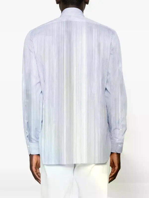 BARBA NAPOLI Vertical-stripe Long-sleeve Shirt