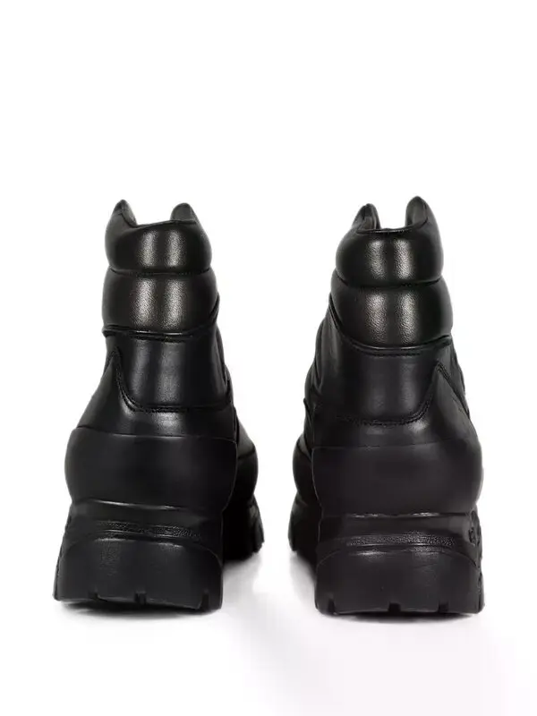 AKME Front-zip Panelled Biker Boots
