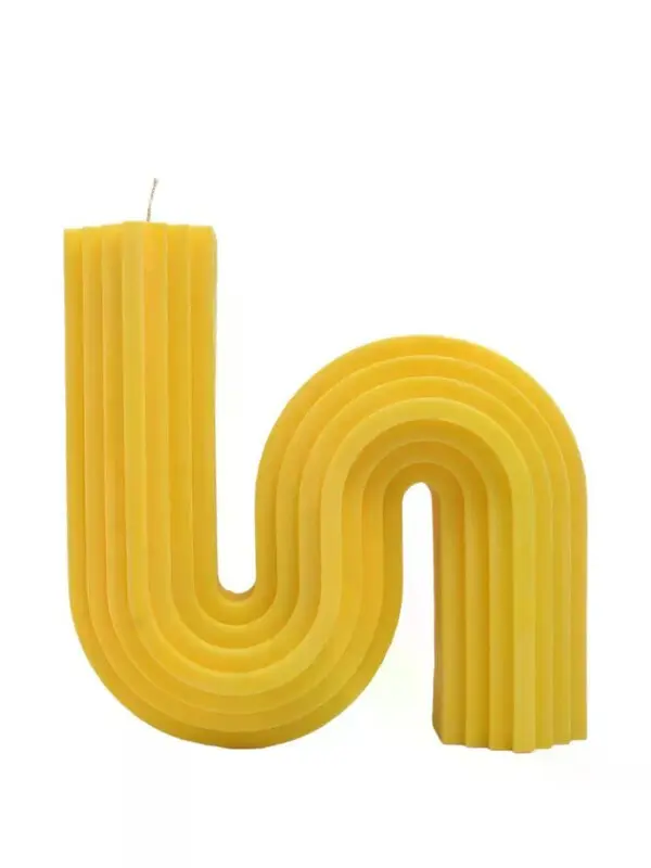 DAVIE OCHO The 70's Glow Ridged Candle - Yellow