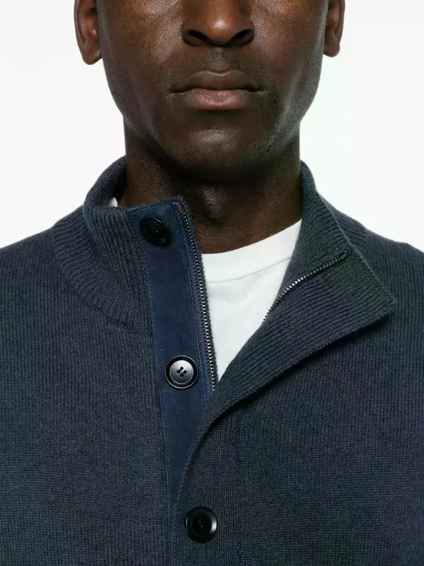 Brioni Button-up High-neck Cardigan