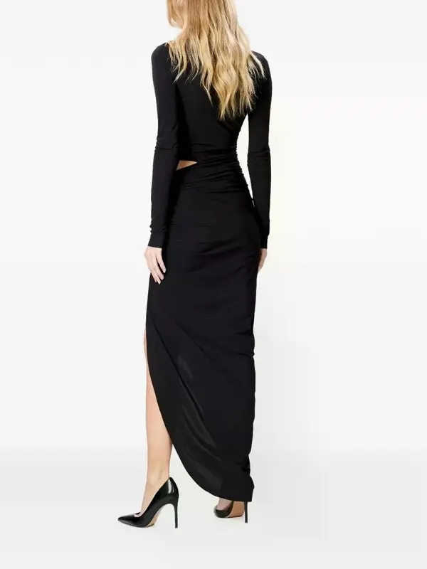 AMAZUIN Cut-out Asymmetrical Maxi Dress