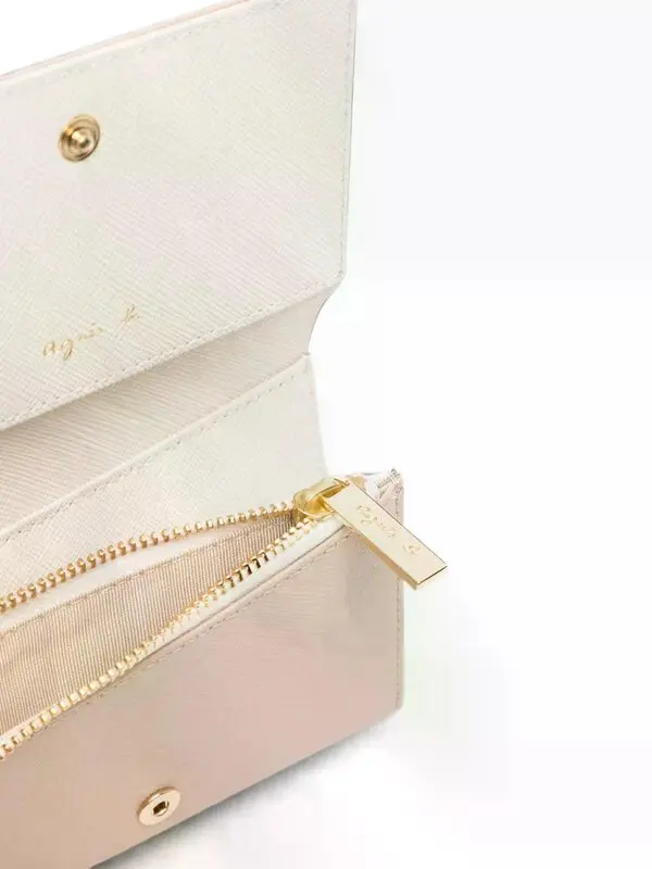 AGNES B. Leather Folded Wallet