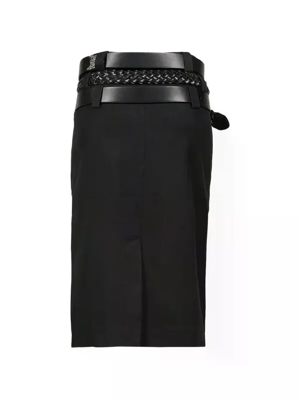 MARKGONG Triple-belted Pencil Midi Skirt