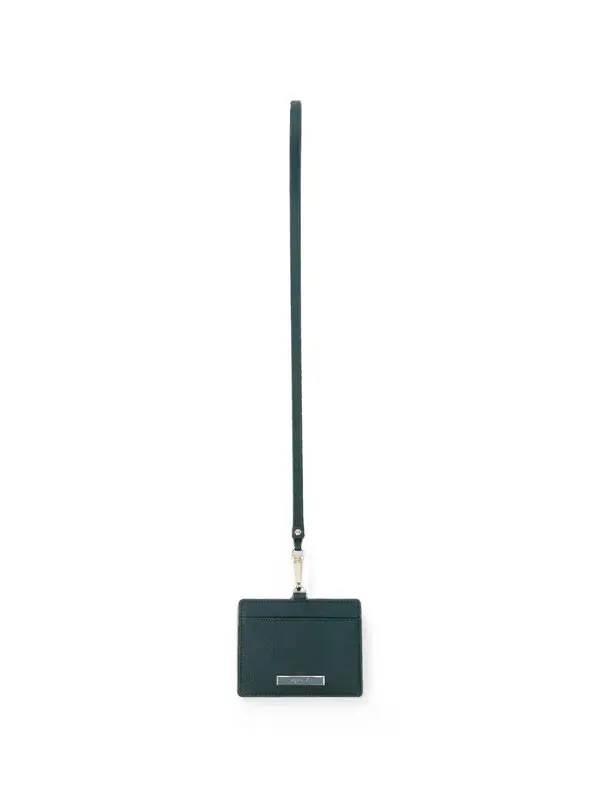 AGNES B. Leather Pass Holder - Green