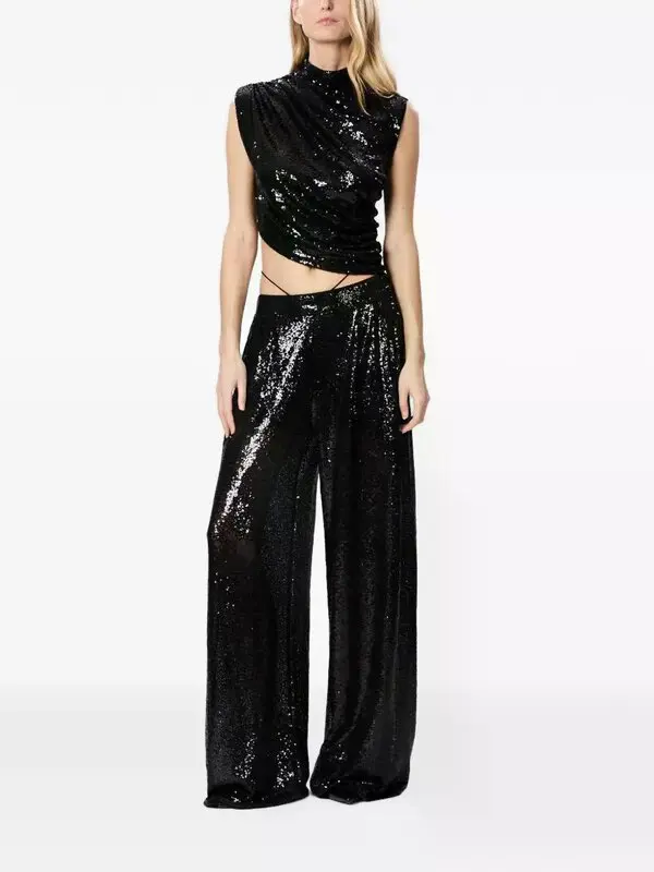 AMAZUIN Sequin-embroidered Cut-out Jumpsuit