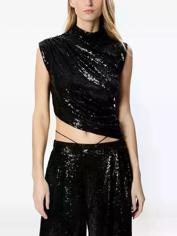 AMAZUIN Sequin-embroidered Cut-out Jumpsuit